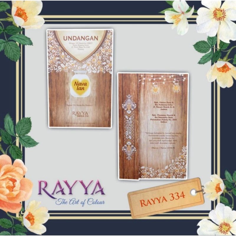 Jual Blangko Undangan Nikah Rayya 334 Pernikahan Khitan | Shopee Indonesia