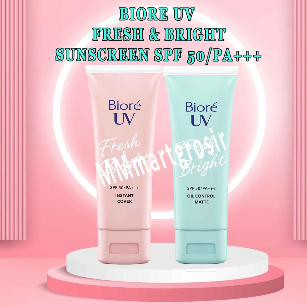 Jual BIORE UV Fresh & Bright / Sunscreen Wajah / Sunsncreen SPF 50+ PA+++ / 30g | Shopee Indonesia