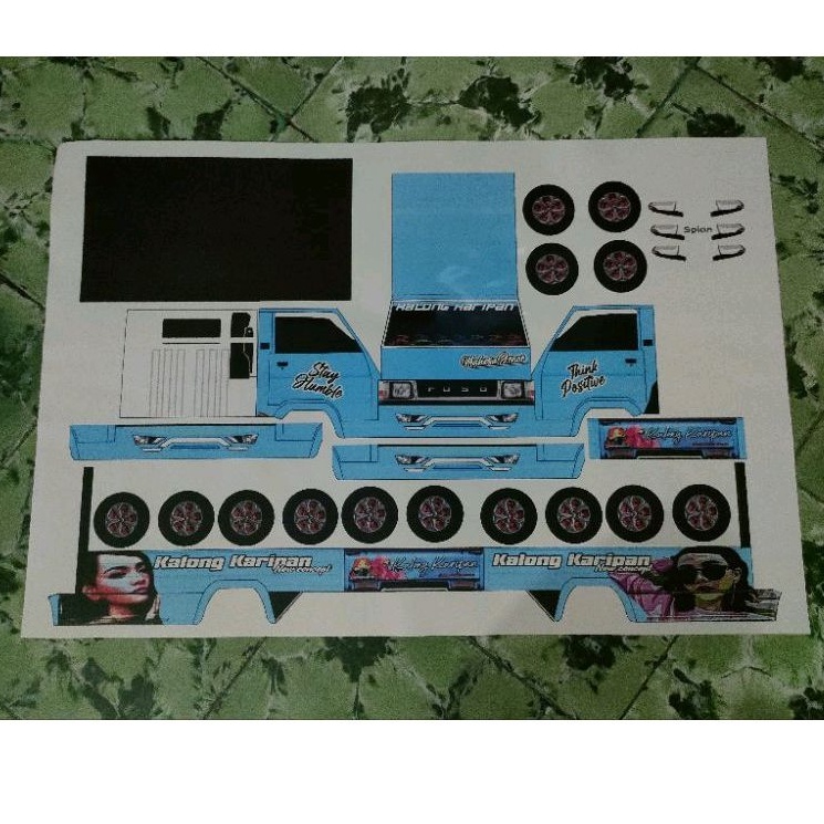 Jual Lembaran PaperCraft Pickup L300 KALONG KARIPAN Ukuran mini P.24 ...