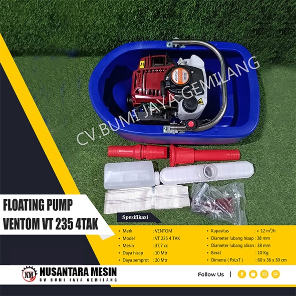 Jual POMPA AIR APUNG / FLOATING PUMP VENTOM 235 - 4 TAK | Shopee Indonesia
