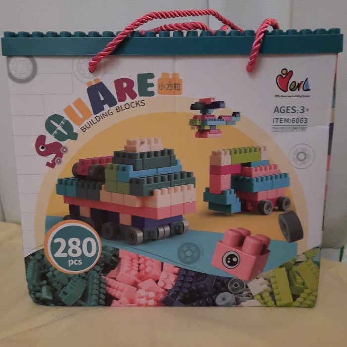 Jual Square Building Blocks isi 280 pcs | Shopee Indonesia