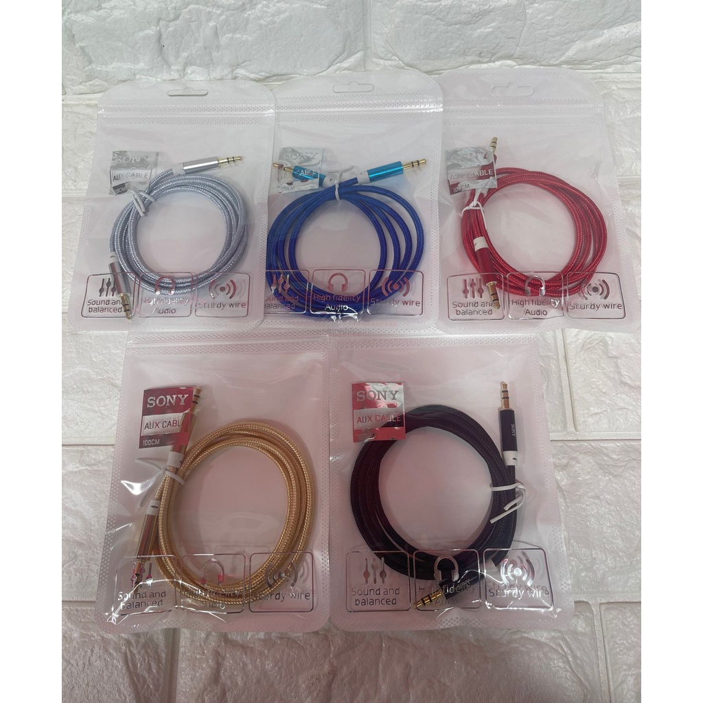 Jual Kabel Audio Aux 1x1 Besi SNY 1 in1 AU-005 Cable audio cable 1x1 ...