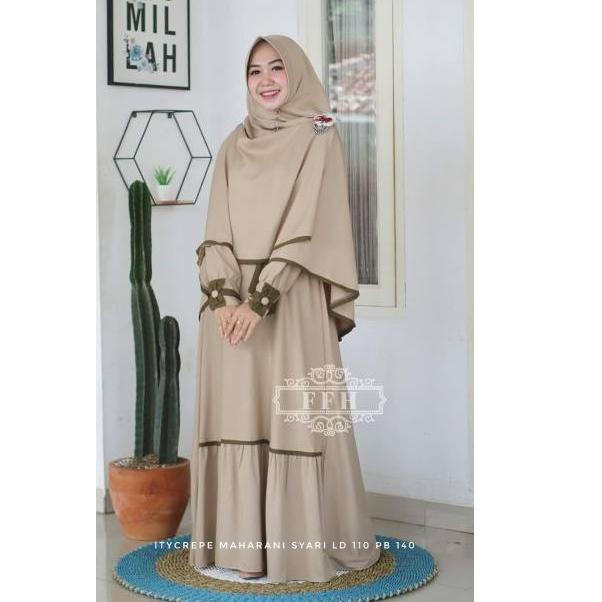 Jual gamis terbaru satu set maharani syari "PNJ.20Ja23e" | Shopee Indonesia
