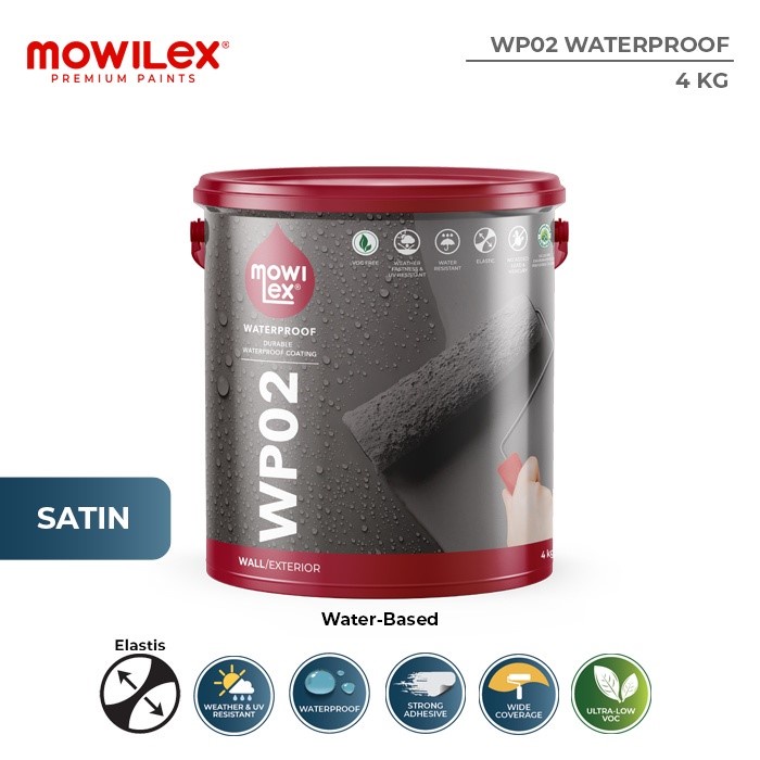 Jual CAT TEMBOK EKSTERIOR MOWILEX WP02 WATERPROOF (4 KG) | Shopee Indonesia