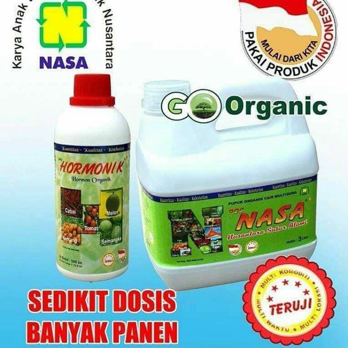 Jual PUPUK ORGANIK NASA PUSAT POC NASA 3 LITER DAN HORMONIK 500CC PAKET ...