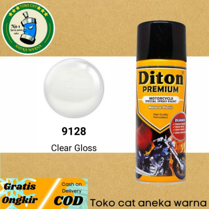 Jual DITON PREMIUM 9128 CLEAR GLOSS GLOSSY 400ML CAT SEMPROT SPRAY ...