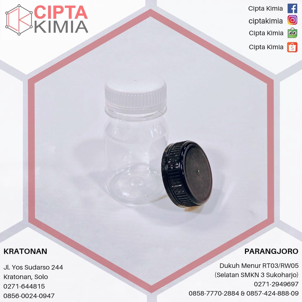 Jual Botol Kapsul Tablet Botol Tebal 90 ml/ Botol Madu BULAT | Shopee ...