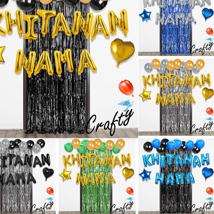 Jual RVN269 [PAKET] Dekorasi Balon Warna Warni SIMPLE KHITANAN CURTAIN ...