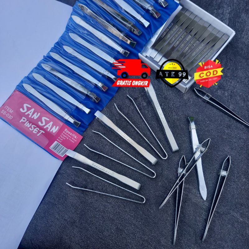 Jual PINSET Japan Stainless/pinset san san/cabut buku/pencabut uban ...