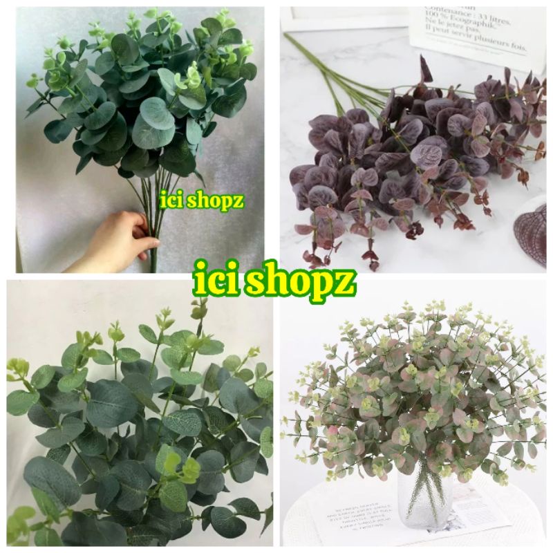 Jual Daun Dolar Tangkai 16 Cabang Daun Artificial | Shopee Indonesia