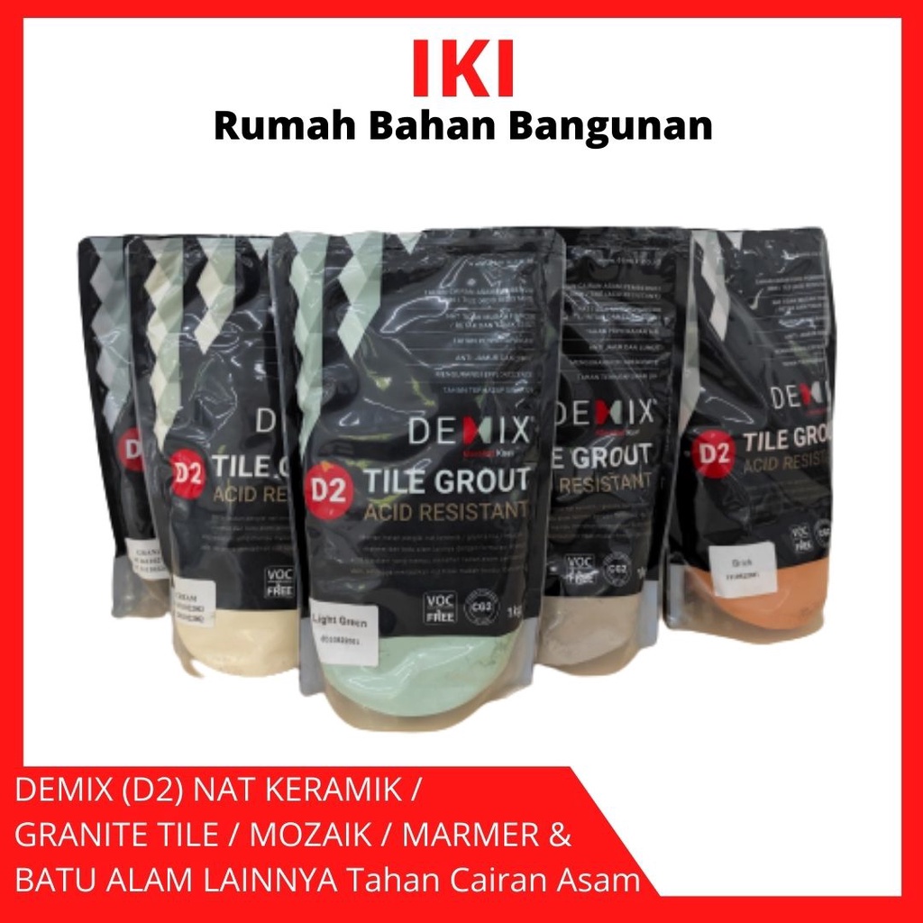 Jual DEMIX (D2) Tile Grout NAT KERAMIK / NAT GRANITE TILE / NAT MOSAIK ...