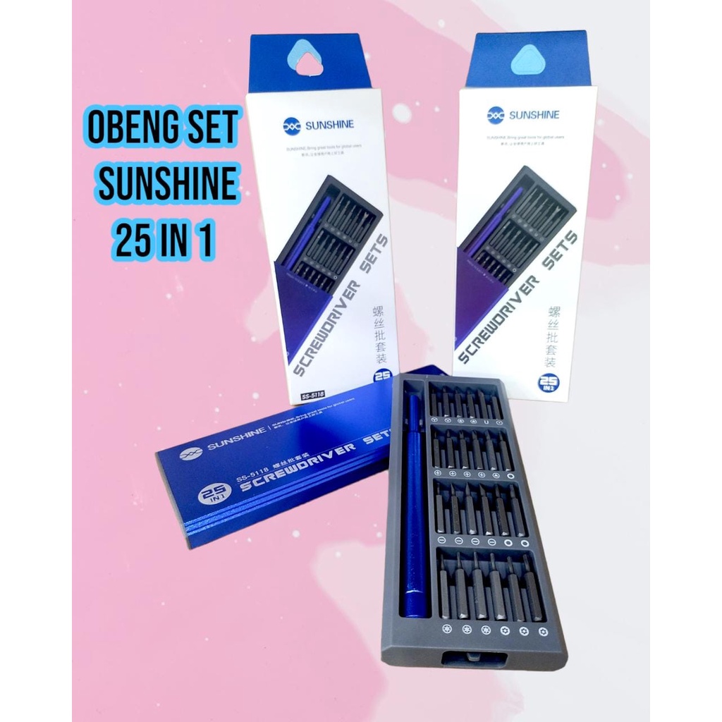 Jual OBENG SET - MAGNETIC SCREWDRIVER SET SUNSHINE SS-5118 25 IN 1 ...