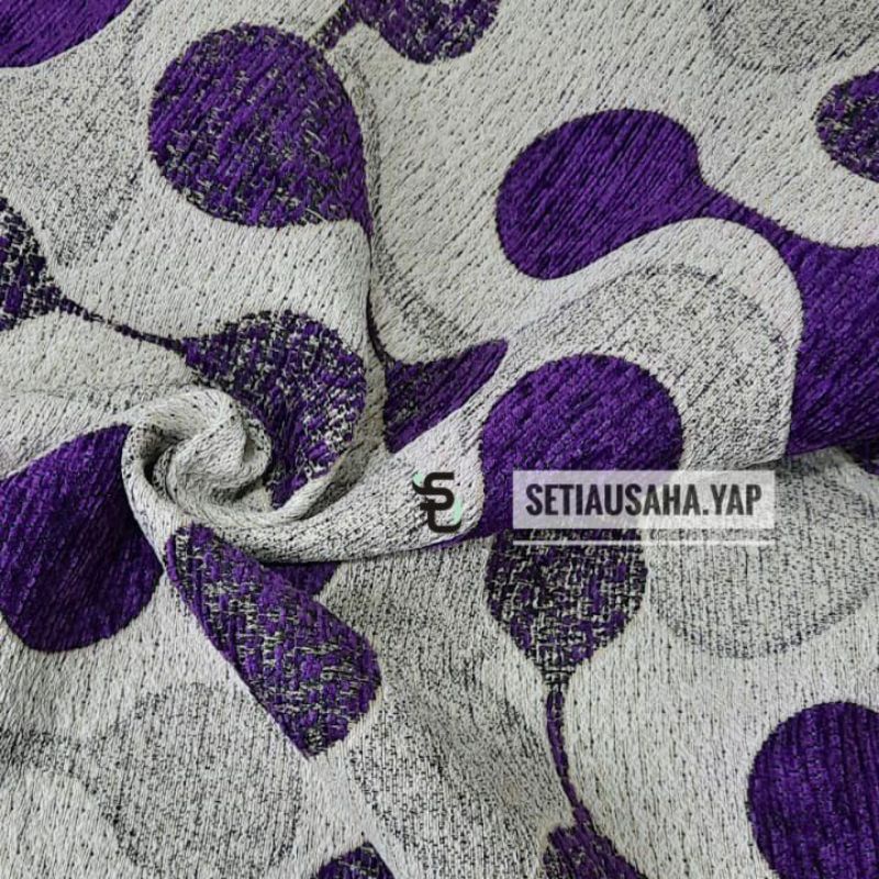 Jual kain sofa motif abstrak wave ungu - gaya mininalis modern, boho ...