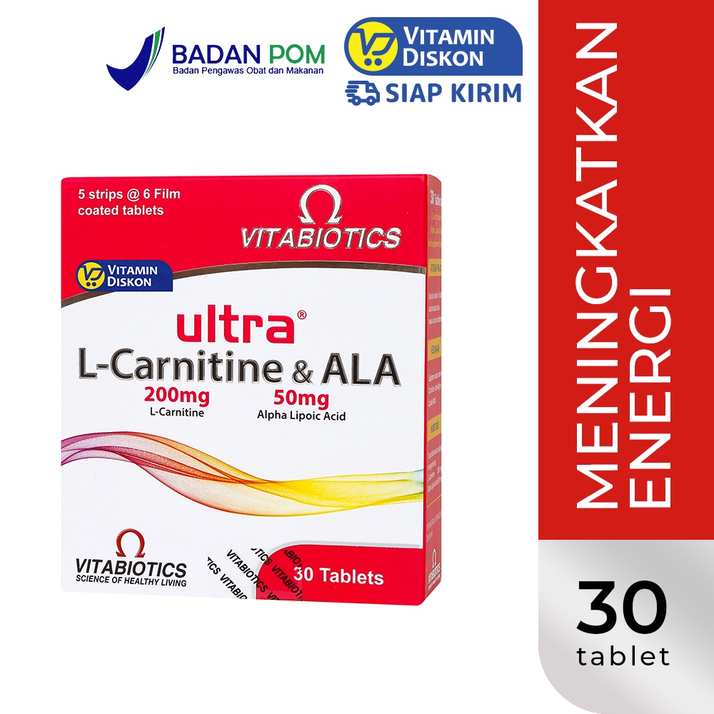 Jual VITABIOTICS ULTRA L-CARNITINE & ALA 1 BOX ISI 30 TABLET | Shopee ...