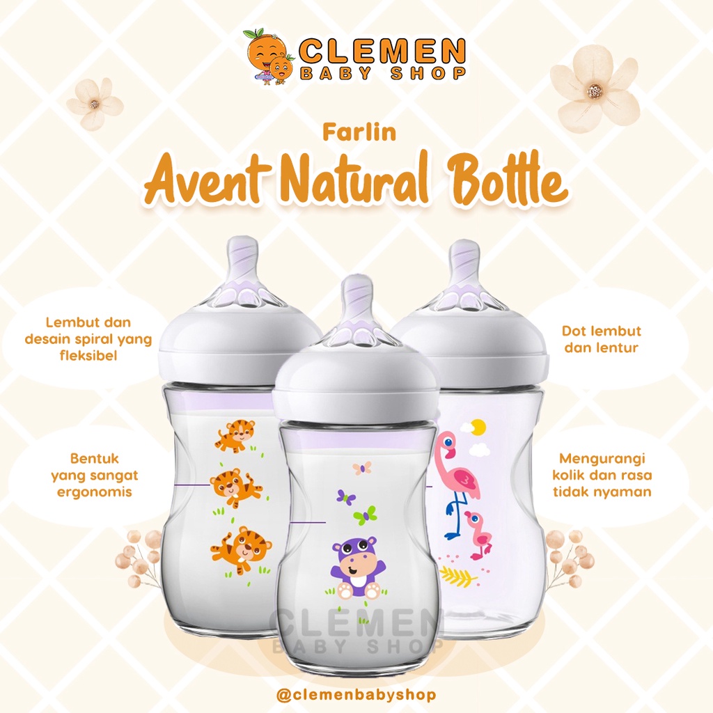 Jual Avent Natural Bottle 260ml | Botol Susu Bayi | Shopee Indonesia