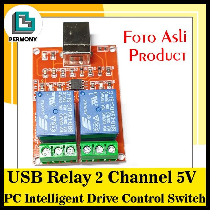 Jual Relay Usb 2 Channel 5V Pc Control Switch Drive Module | Shopee ...