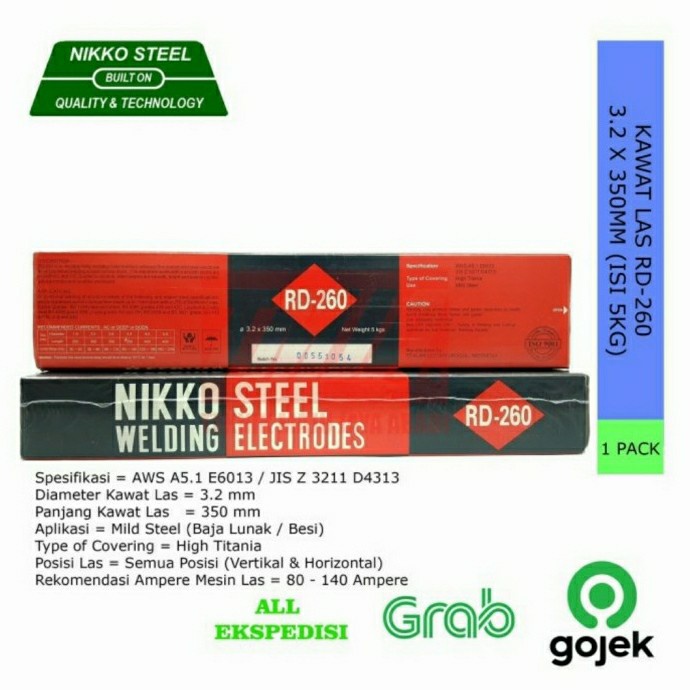Jual /////] Nikko Steel Kawat Las RD260 3,2mm x 300mm Kawat Las 3,2 mm ...