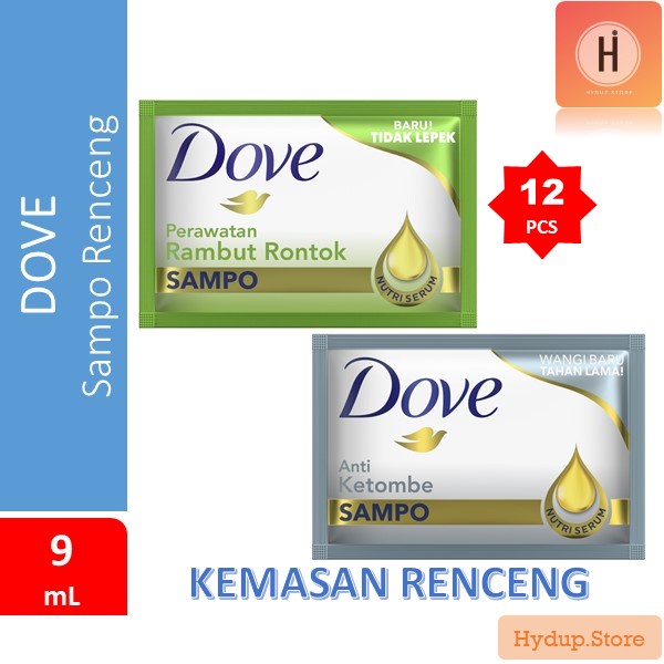 Jual Dove Sampo Rambut Rontok Anti Ketombe Renceng isi 12 Sahset ...