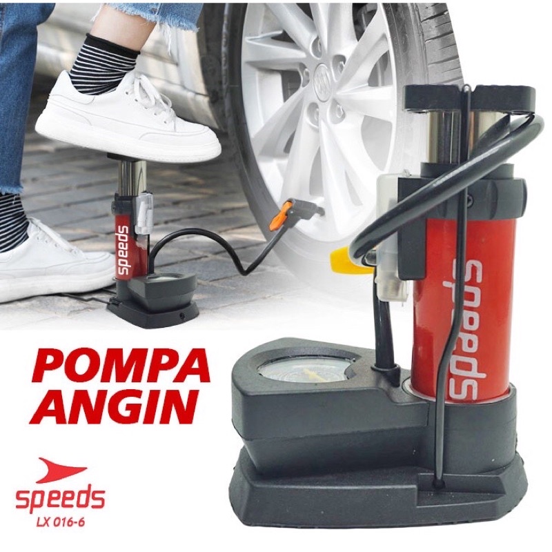 Jual Pompa Ban Mini Foot Pump Portable High Pressure Pompa Angin Kaki ...