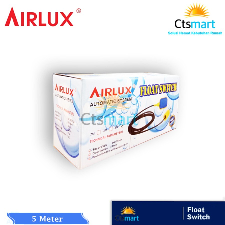 Jual AIRLUX FLOAT SWITCH 5 METER PELAMPUNG TOREN OTOMATIS (FLOAT SWITCH ...