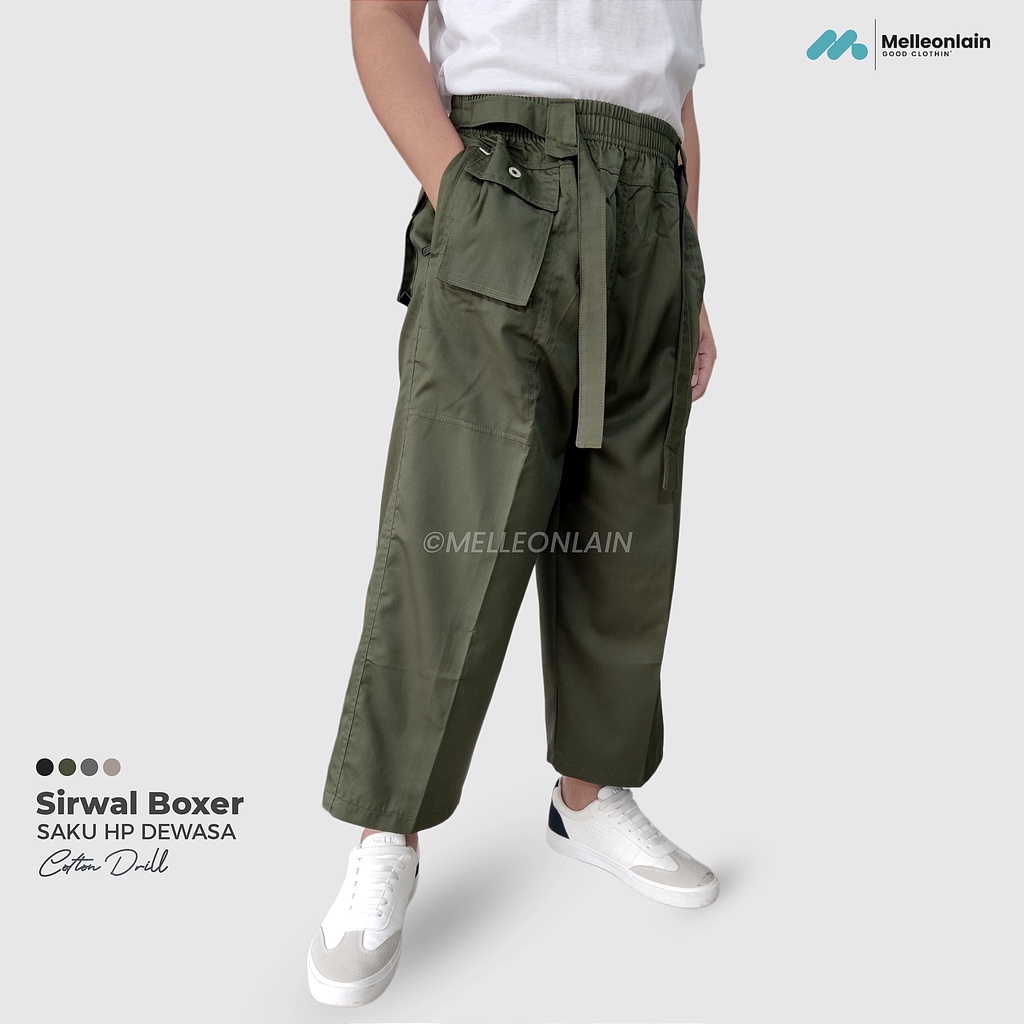 Jual Celana Sirwal BOXER Cargo Tempur Pria Pangsi Sontong Melleonlain ...