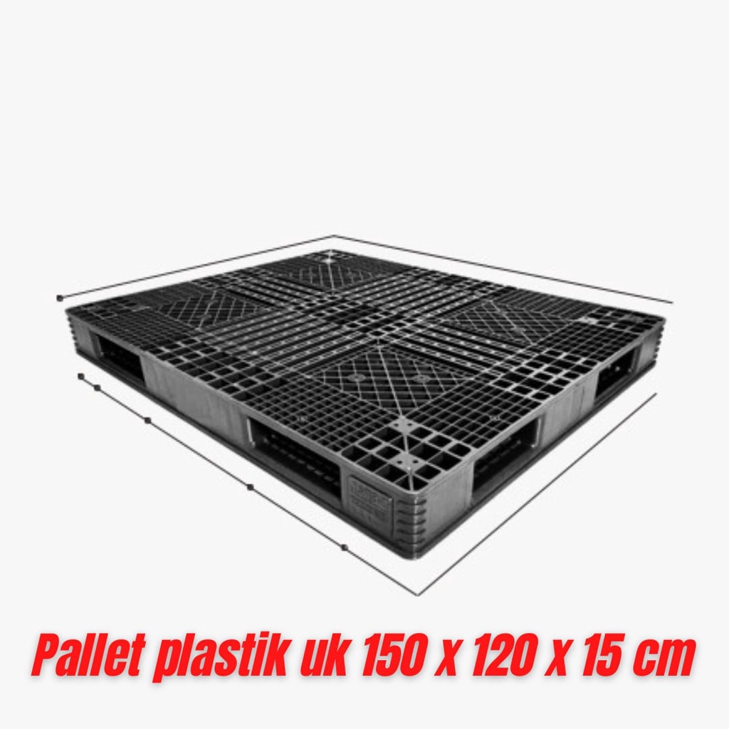Jual Pallet Plastik ( NEW) HITAM uk 150 x 120 x 15 cm / Static, Dinamic ...