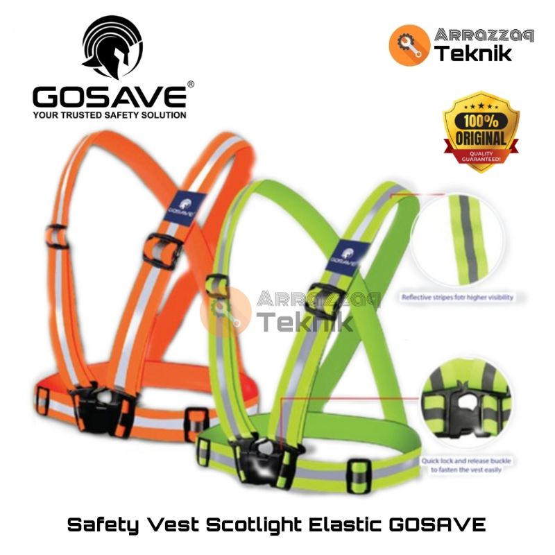 Jual Rompi Elastis GOSAVE - Safety Vest Scotlight Elastic - Rompi ...