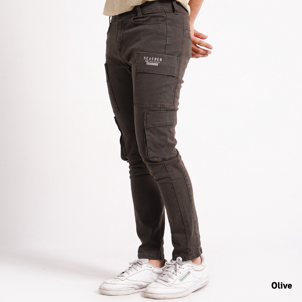 Jual Reacher - Long pants - SANTIAGO - Reactive Wash Cargo Pants ...