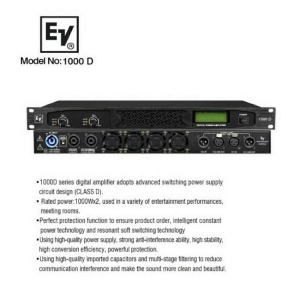 Jual AUDIO AMPLIFIER & MIXER POWER ELECTROVOICE EV 1000 D ORIGINAL ...
