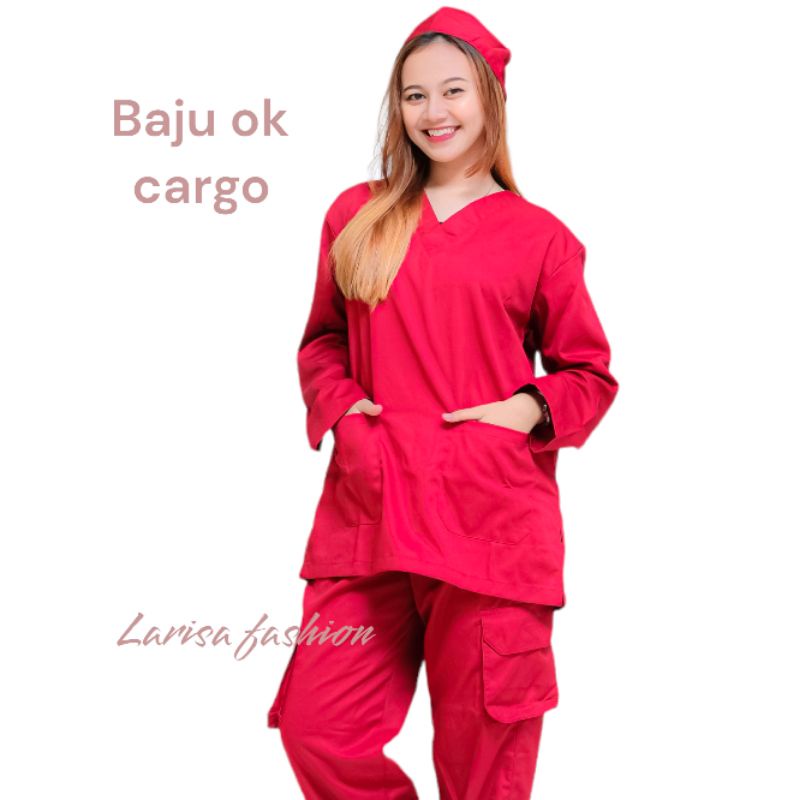 Jual baju oka ok lengan panjang cargo baju ok lengan pendek scrub medis ...
