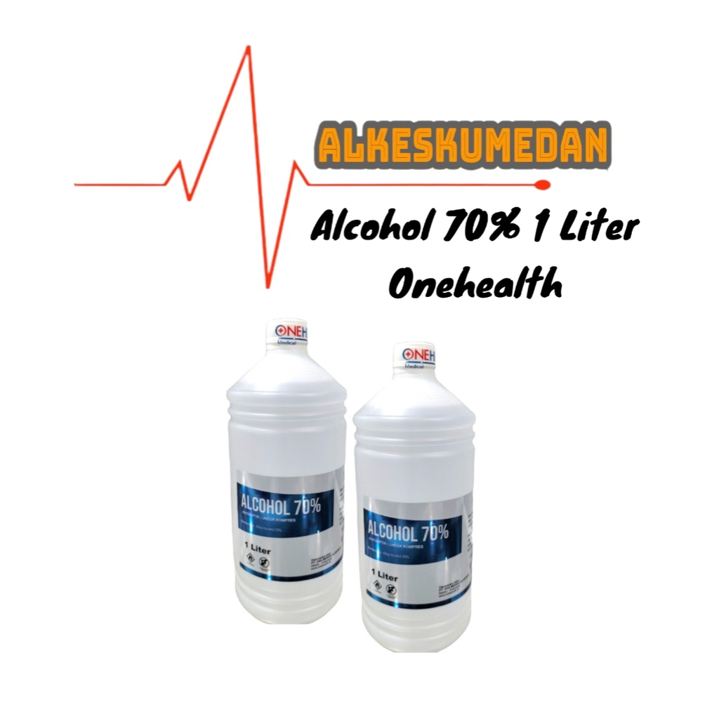 Jual Alcohol 70% 1 Liter Onehealth/Pembersih Luka/Antiseptik Luka ...