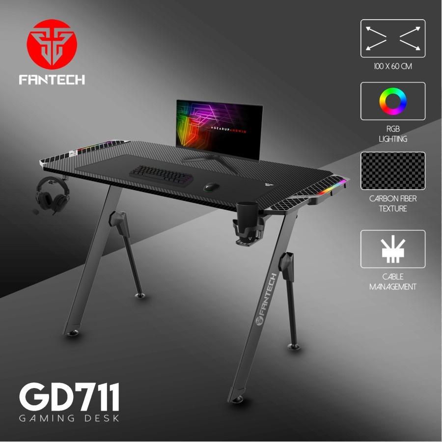 Jual Fantech GD711 RGB GD 711 GD 711 Gaming Desk Meja Gaming | Shopee ...