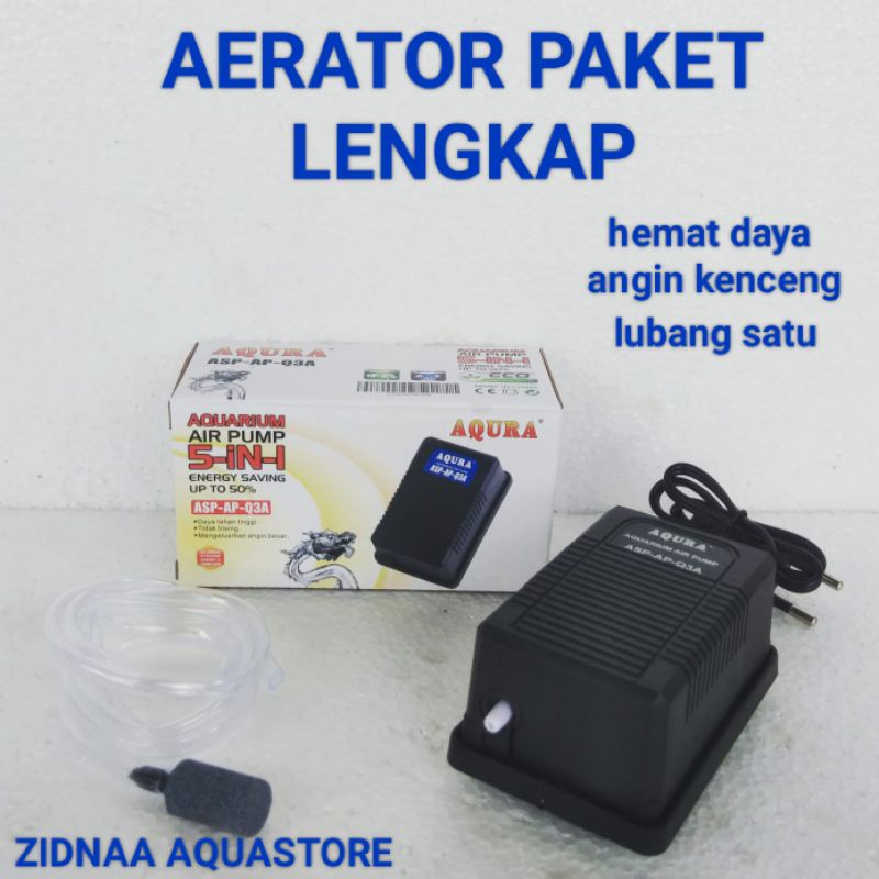 Jual Mesin Aerator AQURA ASP AP Q3A Air pump mesin gelembung aerator Q ...