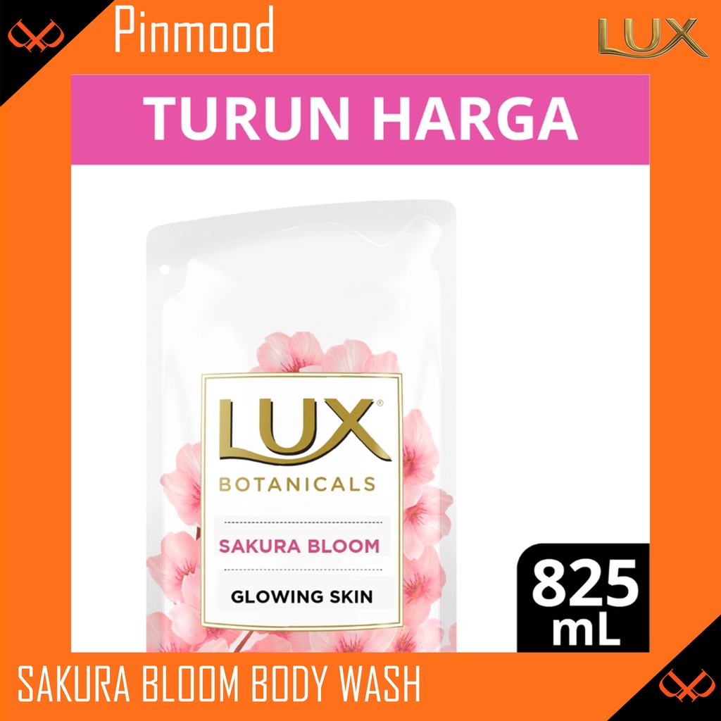 Jual LUX BOTANICALS BODY WASH REFILL SAKURA BLOOM [ 825 ML ] KULIT GLOWING SKIN MERONA VITAMIN C ...