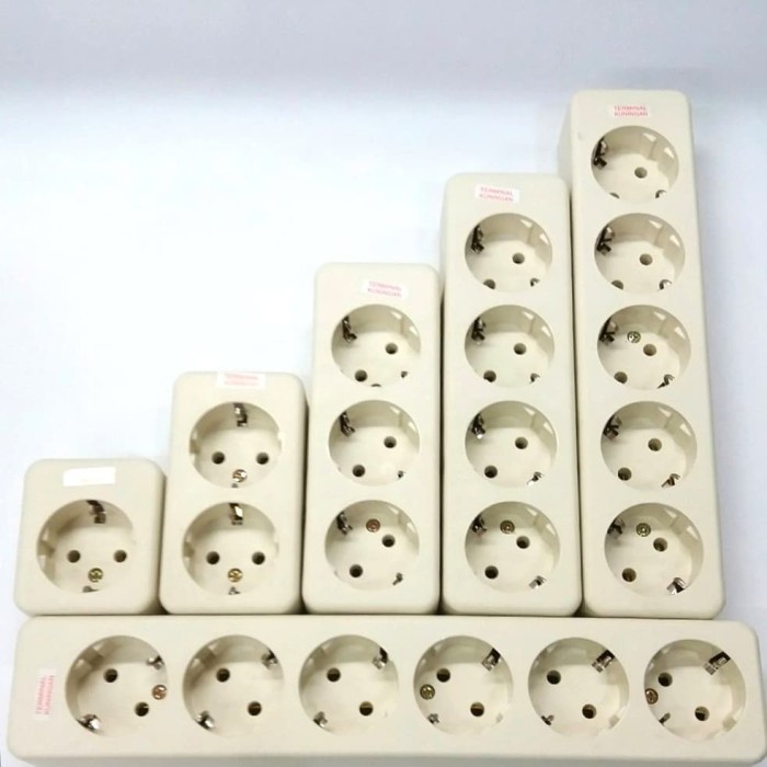 Jual UTICON Stop Kontak Terminal Listrik OB 1 2 3 4 5 6 Lubang Merk ...