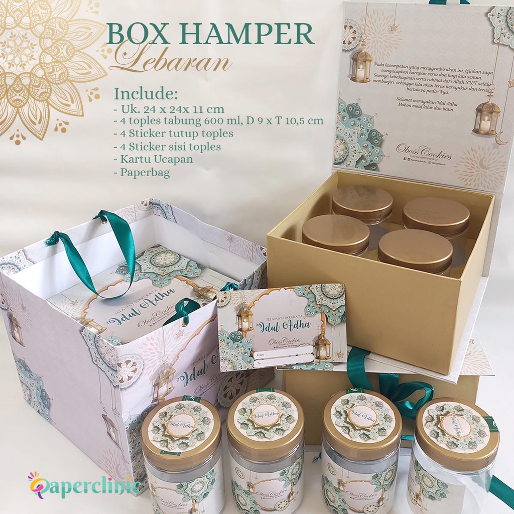 Jual Box hampers lebaran ukuran 24 x 24 x 11 cm hardbox parcel idul fitri | Shopee Indonesia