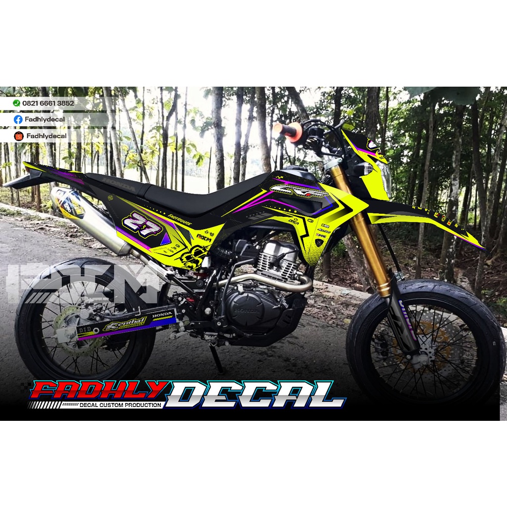 Jual decal crf 150 l full body Stabilo Hitam keren elegan dengan ...