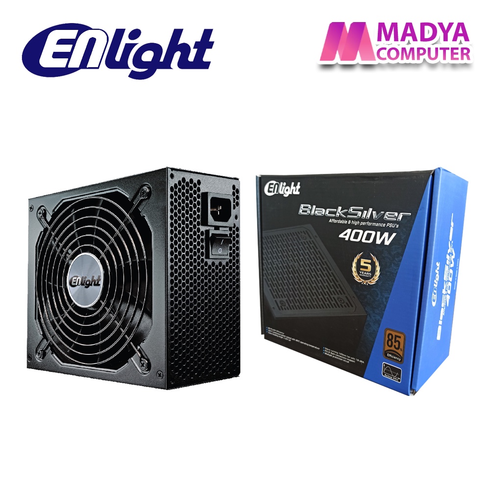 Jual PSU Enlight Black Silver 400 Watt 85+ Bronze - Power Supply ...