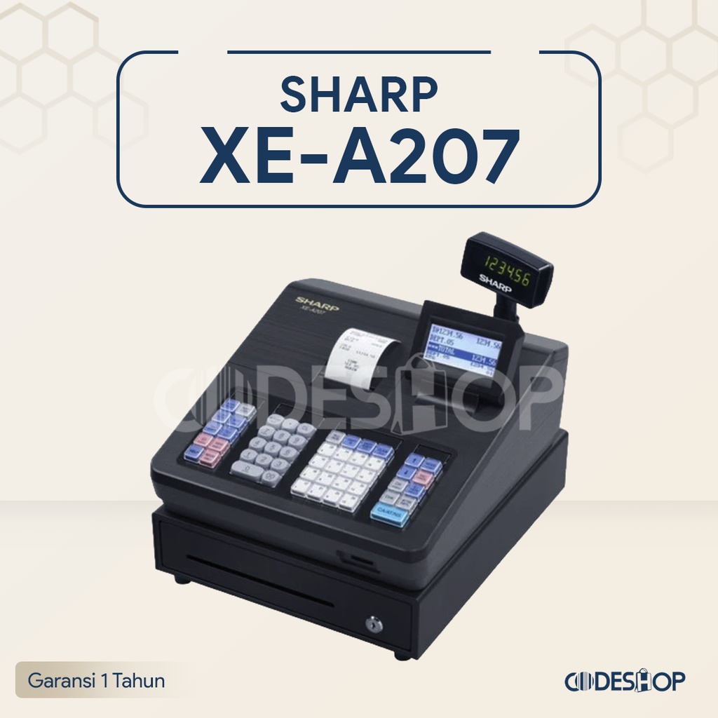 Jual Cash Register Sharp XE-A207 Black | Shopee Indonesia