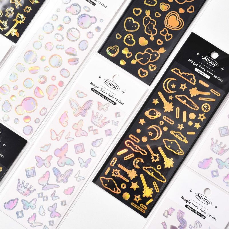 Jual Sticker Blink Emas Lucu Stiker Transparan Dekorasi PC Aesthetic ...