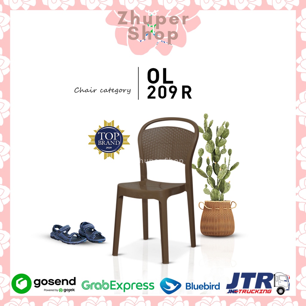 Jual OL 209 - Olymplast Kursi Bangku Sandar Plastik Rotan Anyam Anyaman ...