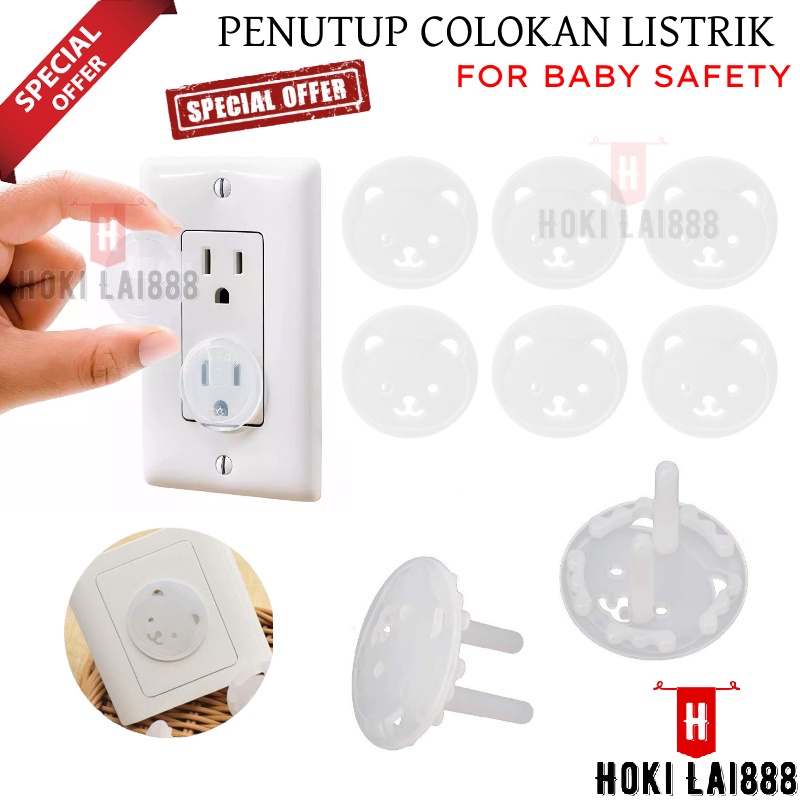 Jual [HKL] PENUTUP COLOKAN LISTRIK MOTIF BERUANG / PENGAMAN STOP KONTAK ...