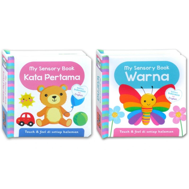 Jual Bilingual My Sensory Book WARNA KATA PERTAMA board book - touch ...