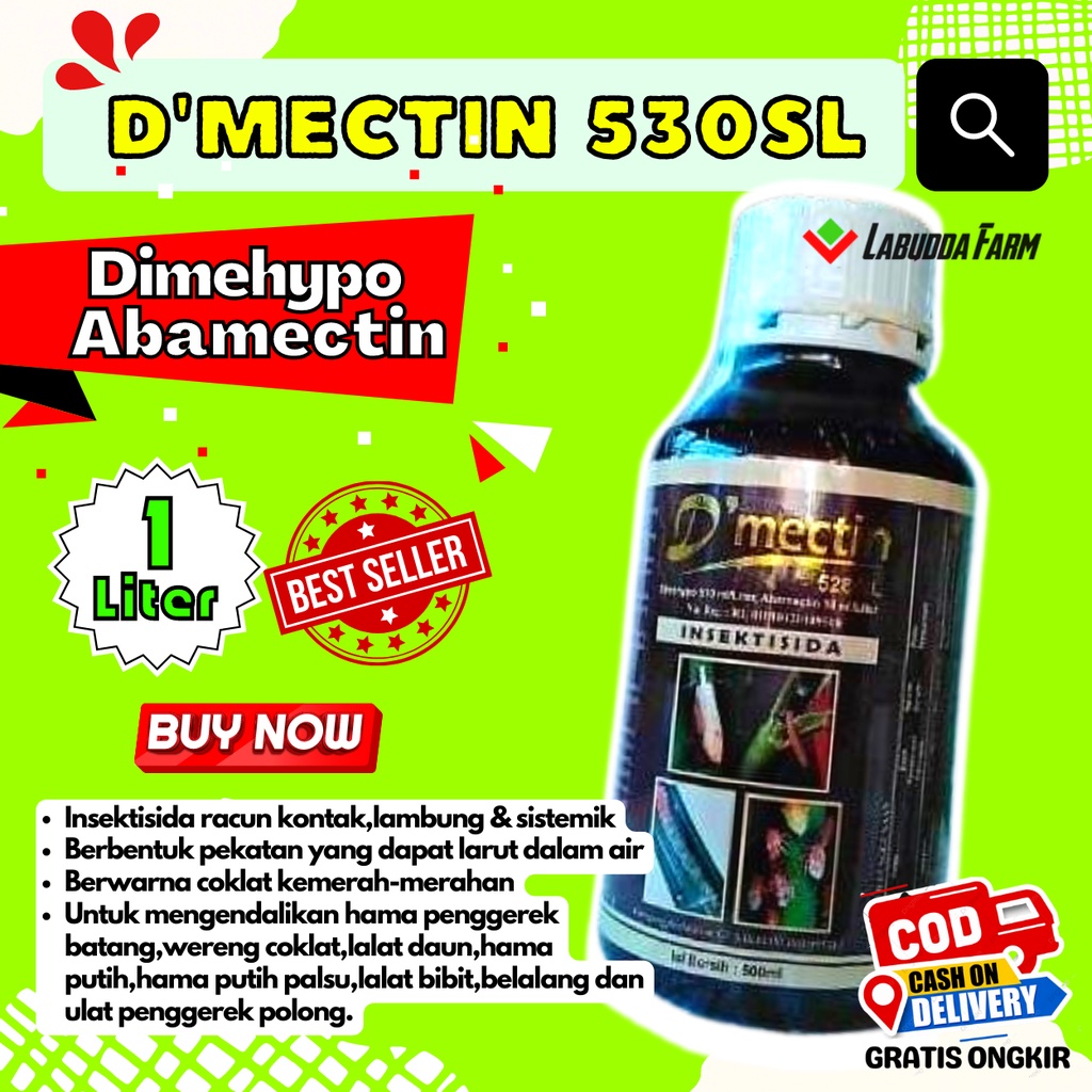 Jual Insektisida D'mectin 530SL 1 Liter - Insektisida Abamektin Obat ...