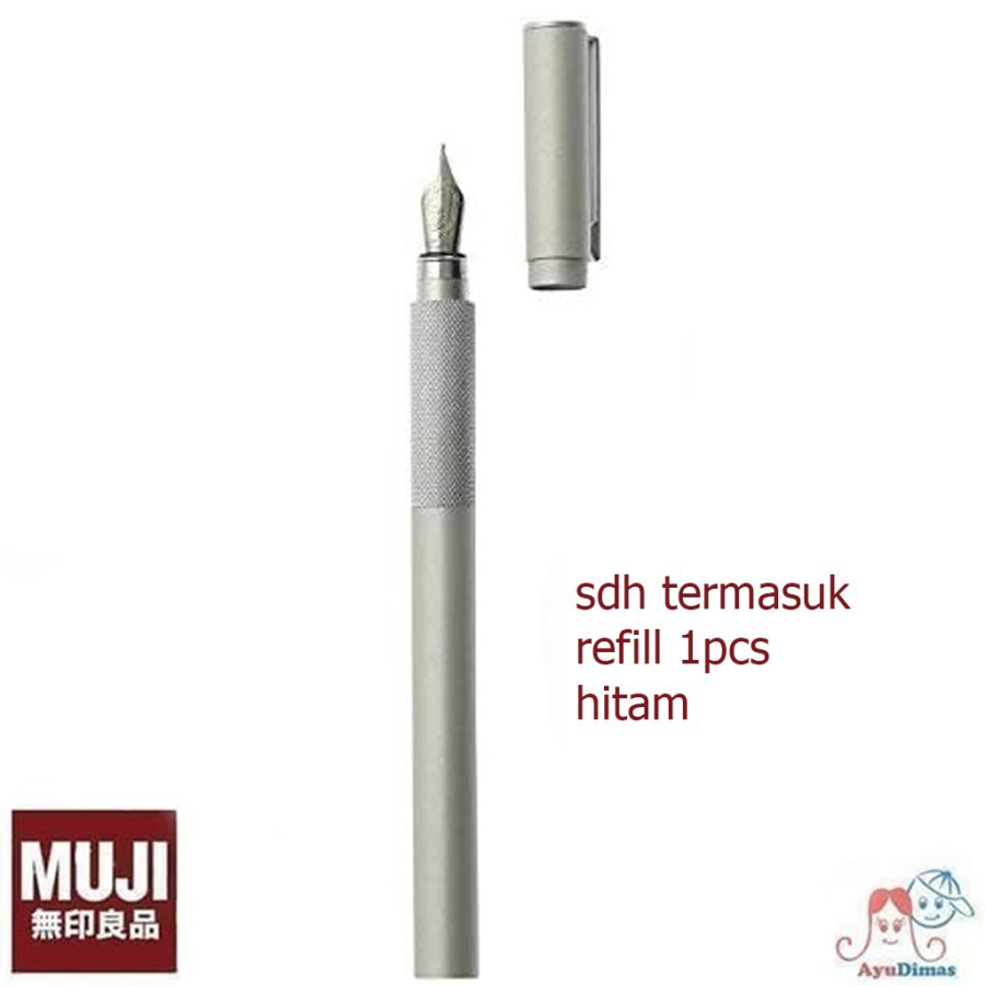 Jual Muji Aluminum Fountain Pen - pulpen kaligrafi / Calligraphy pen ...