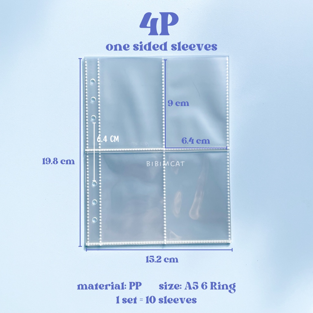 Jual (A5 Size) 10 Lembar Sleeve Binder A5 6 Ring - ONE Sided | Shopee ...