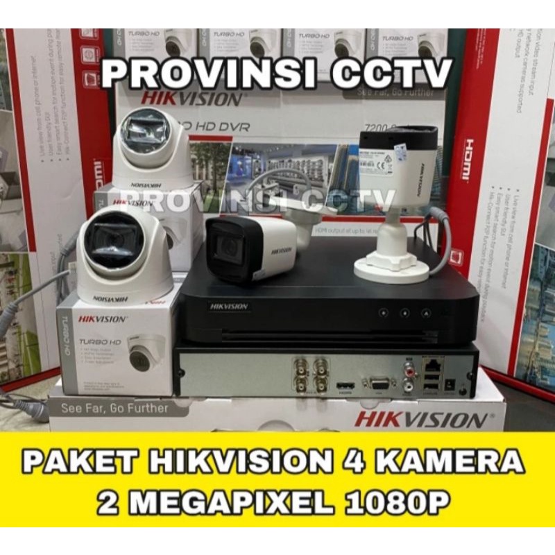 Jual PAKET CCTV HIKVISION 4 CHANNEL 4 KAMERA HDD 500GB LENGKAP | Shopee ...
