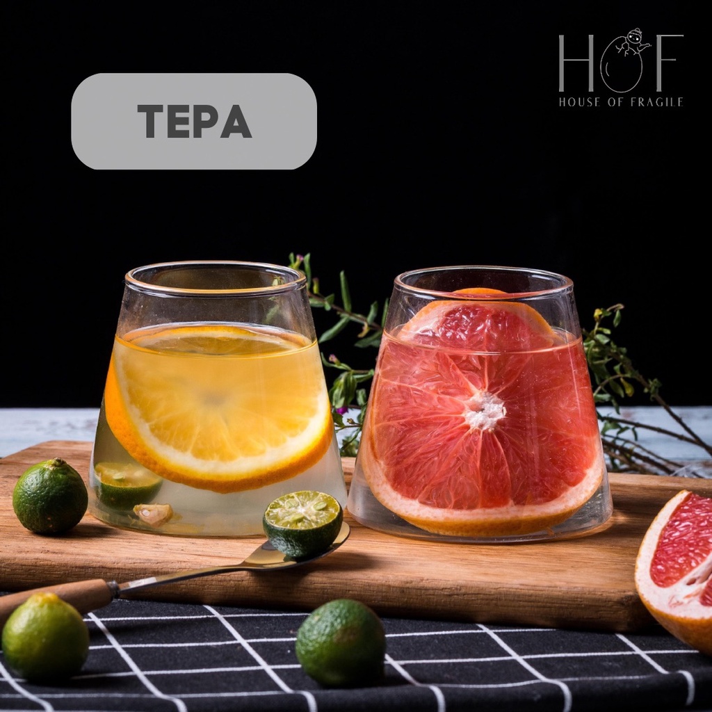 Jual [HOF] TEPA Gelas Kaca Kafe Estetik | Dessert Glass Premium Cangkir ...