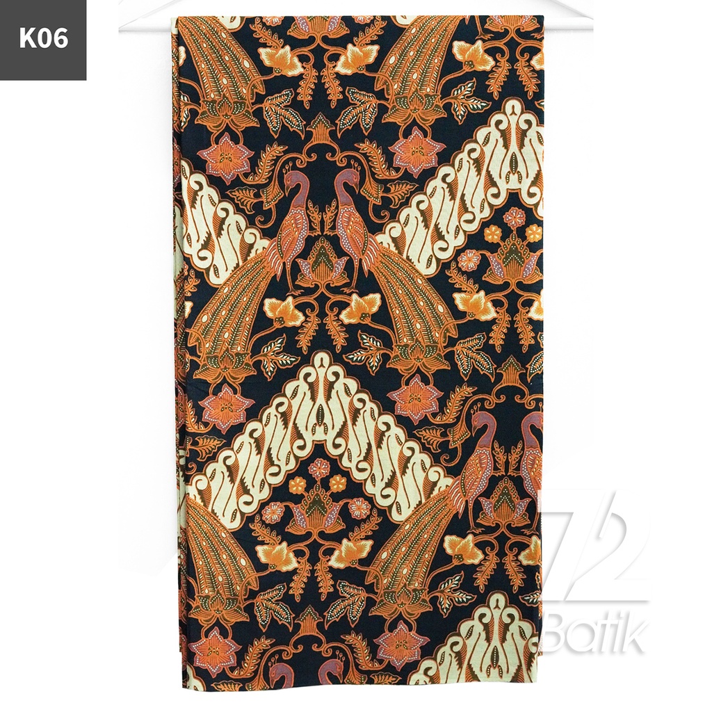 Jual KAIN BATIK PREMIUM Bahan Katun Motif Parang Kembar Hitam Putih ...