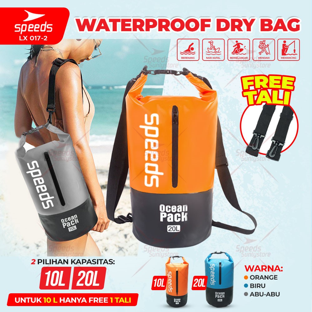 Jual SPEEDS Tas Pelampung Waterproof Dry Bag Ocean Pack Tas Anti Air Renang Pantai Ransel Apung ...